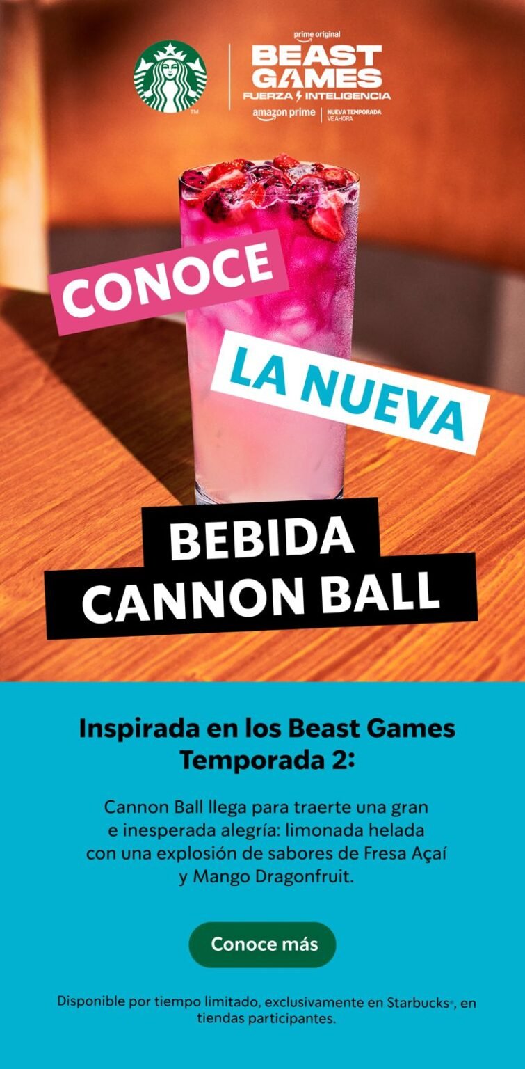 Starbucks y MrBeast se unen para presentar la bebida Cannon Ball a fans ...